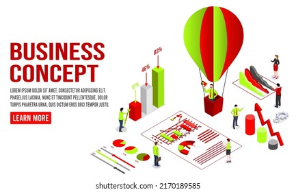 Business Analysis Technology Concept Isometric Vector Stock Vector (Royalty Free) 2170189585 ...