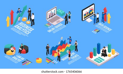 Business Analyst Isometric Flowchart Management Event Stock Vector ...
