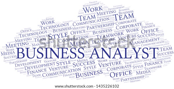 Business Analyst Word Cloud Collage Made Stock Vector (Royalty Free ...