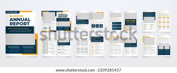 Business Annual Report Template Minimalist Modern Stock Vector (Royalty ...