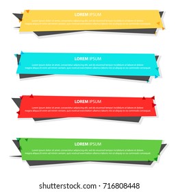 Ribbon Banner Design Infographic Labels Tabs Stock Vector (Royalty Free ...