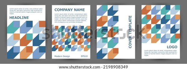 Business Booklet Front Page Template Collection Stock Vector (Royalty ...