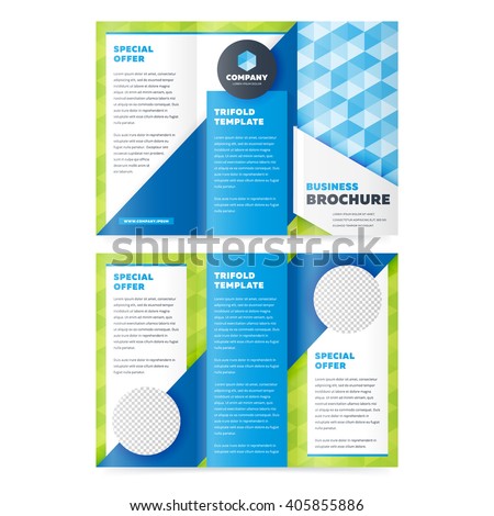 Business booklet. Business presentation tri-fold design advertising ...