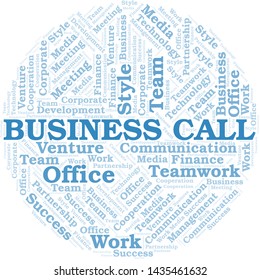 Business Call Word Cloud Collage Made Stock Vector (Royalty Free ...
