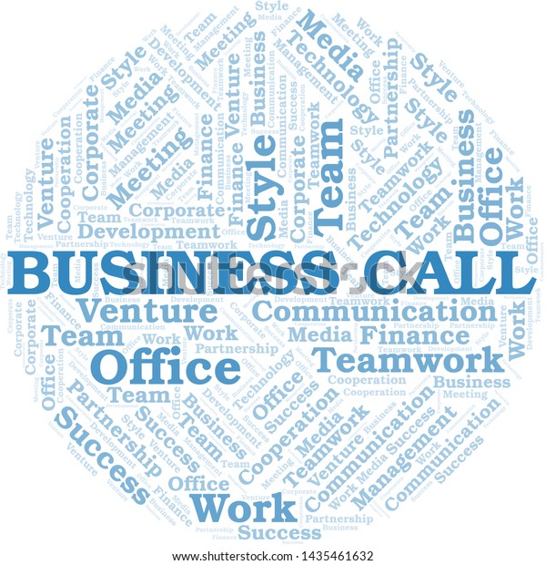Business Call Word Cloud Collage Made Stock Vector (Royalty Free ...