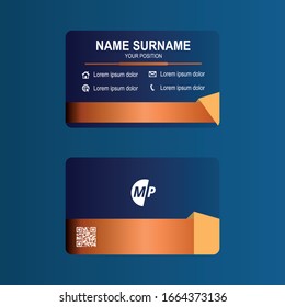 Business Card Bronze Vector Simple Luxury Stock Vector (Royalty Free ...