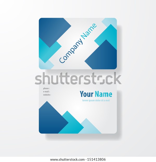 Business Card Design Front Backvector Stock Vector (Royalty Free ...