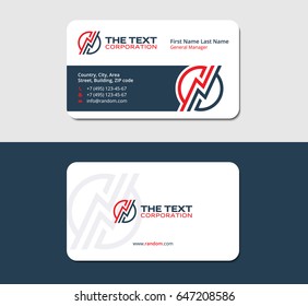 Business Card Design Template Flash Stock Vector (Royalty Free ...