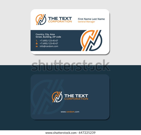 Business Card Design Template Wireman Stock Vector (Royalty Free) 647225239