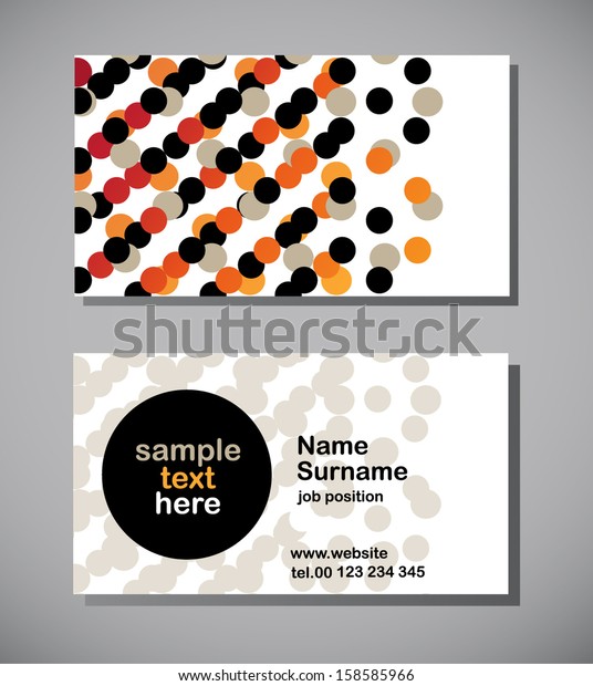 Business Card Dots Vector Illustration Stock Vector (Royalty Free ...
