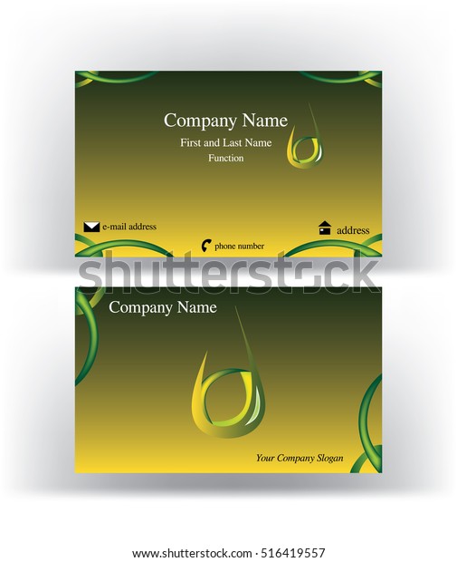 Business Card Drop Shape Logo Holding Stock Vector (Royalty Free ...