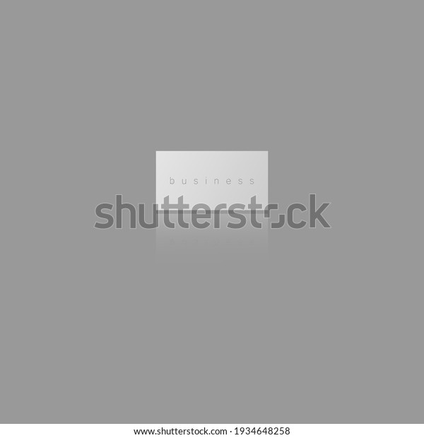 Business Card Icon Reflection On Gray Stock Vector (Royalty Free ...