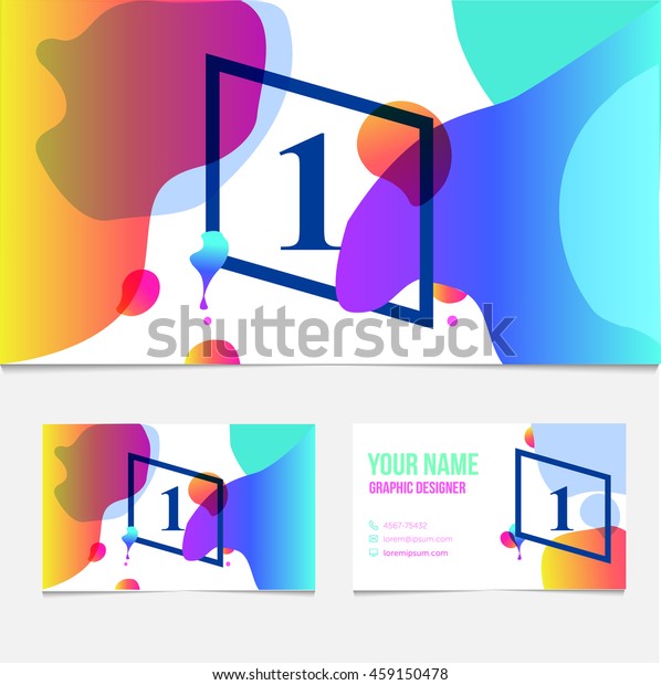 Business Card Template Number 1 Design Stock Vector (Royalty Free ...