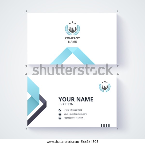 Business Card Template Triangle Abstract Concept Stock Vector (Royalty ...