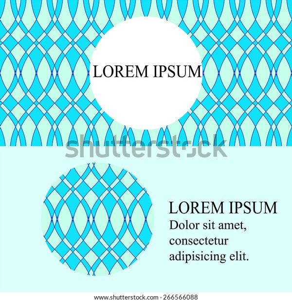 Business Card Template Wave Pattern Stock Stock Vector (Royalty Free ...