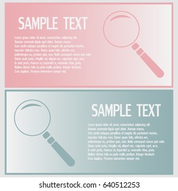 Business Cards Design Vector Magnifying Glass Stock Vector (Royalty ...