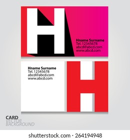 Business Cards H Logo Vector Illustration Stock Vector (Royalty Free ...