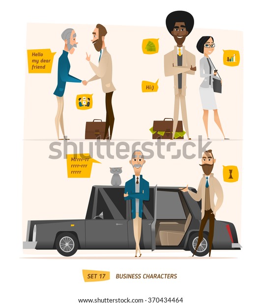 Business Cartoon Characters Collection Stock Vector (Royalty Free ...