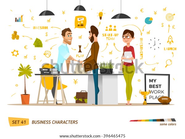 Business Cartoon Characters Collection Stock Vector (Royalty Free ...