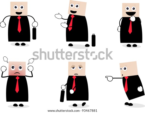 Business Cartoon Characters Part 1 Stock Vector (Royalty Free) 93467881 ...