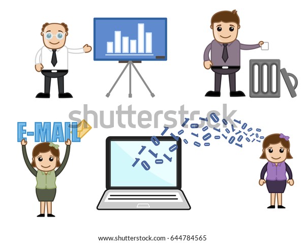 Business Cartoon Vectors Stock Vector (Royalty Free) 644784565 ...