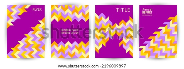 Business Catalog Front Page Template Set Stock Vector (Royalty Free ...