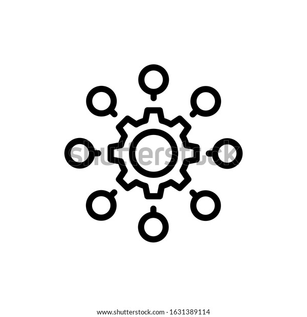 Business Centralized Icon Elements Business Financial Stock Vector ...
