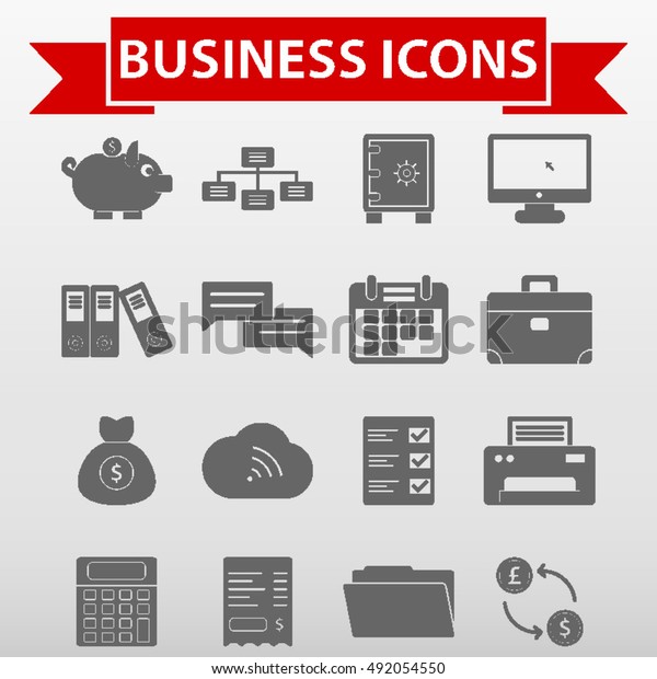 Business Ceo Training Icons Set Vector Stock Vector (Royalty Free ...