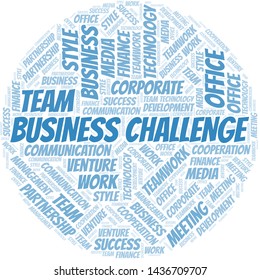 Business Challenge Word Cloud Collage Made Stock Vector (Royalty Free ...