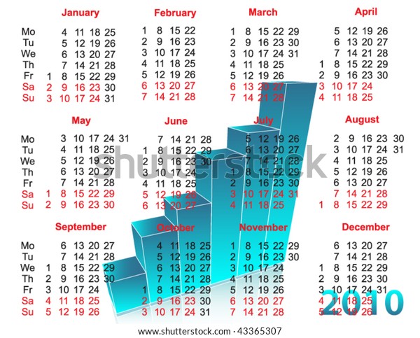 Business Chart Calendar 2010 Stock Vector (Royalty Free) 43365307 ...