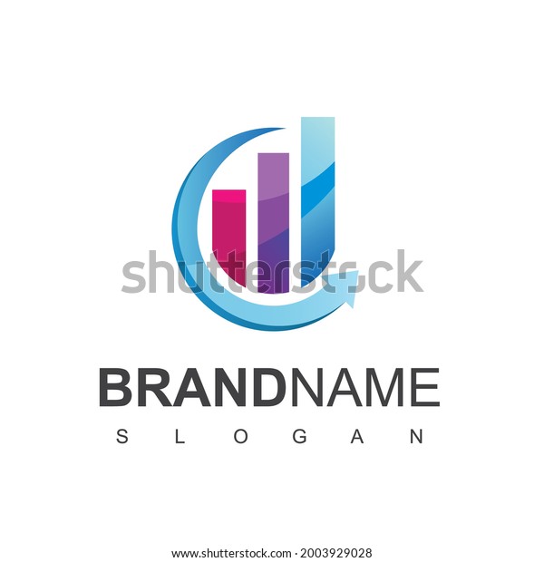 Business Chart Logo Design Template Stock Vector (Royalty Free ...