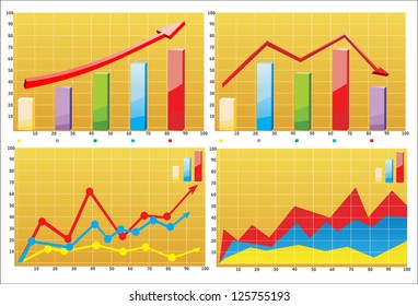 Business Charts Stock Vector (Royalty Free) 125755193 | Shutterstock