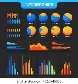 Modern Graphic Data Chart Infographic Dashboard Stock Vector (Royalty ...