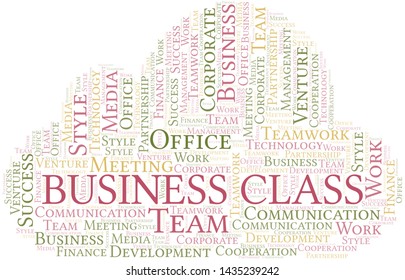 Business Class Word Cloud Collage Made Stock Vector (Royalty Free ...