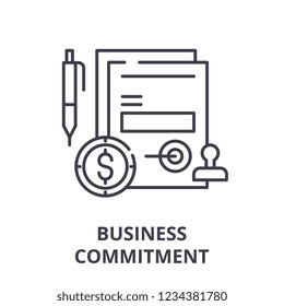 Business Commitment Line Icon Concept Business Stock Vector (Royalty Free) 1234381780 | Shutterstock