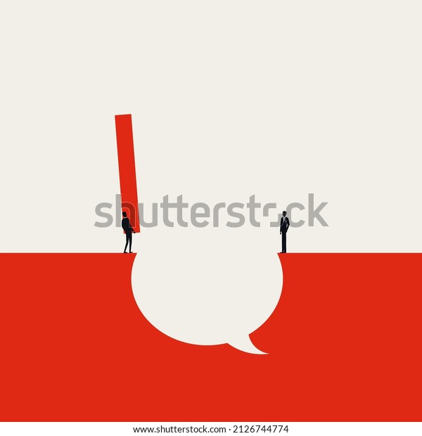 Business Communication Building Bridge Vector Concept Stock Vector ...