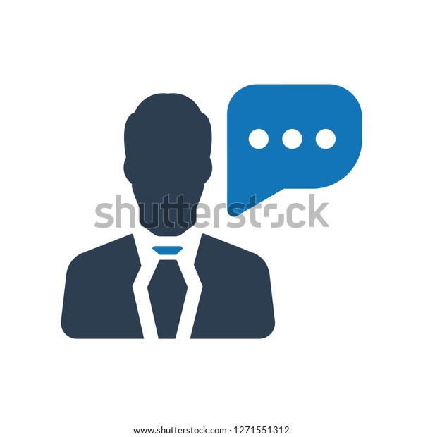 Business Communication Icon Stock Vector (Royalty Free) 1271551312 ...