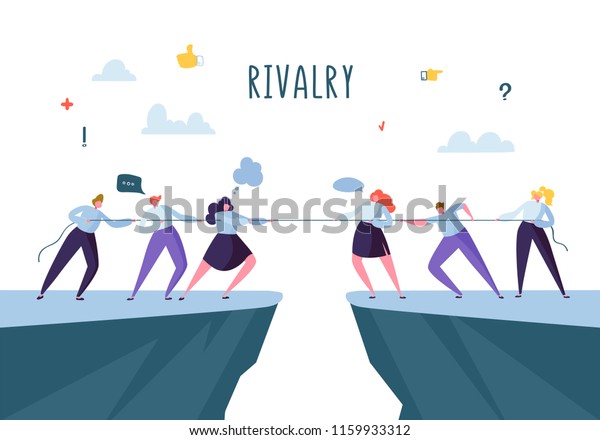 Business Competition Rivalry Concept Flat Business Stock Vector ...