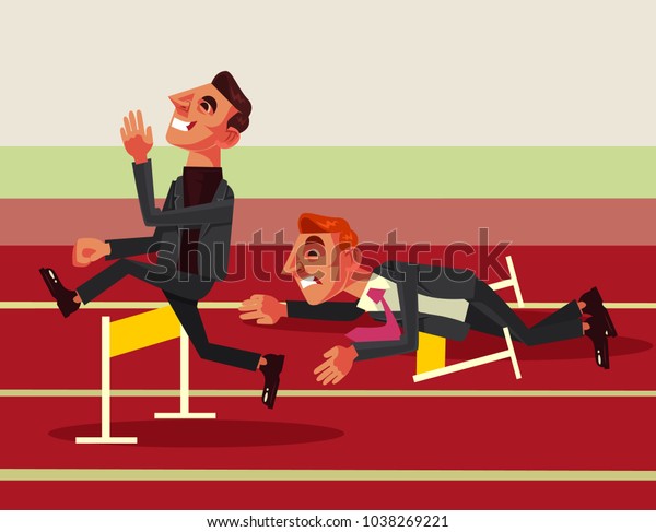 Business Competition Vector Flat Cartoon Illustration Stock Vector ...