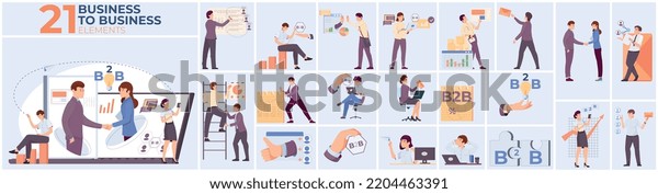 Business Business Composition Set Consumer Symbols Stock Vector ...