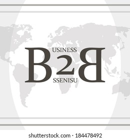Business Business Concept B2b Poster World Stock Vector (Royalty Free ...