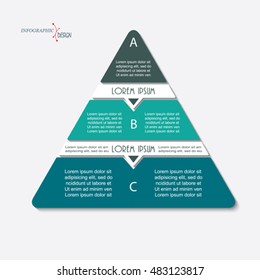 Business Concept Design Triangle 3 Segments Stock Vector (Royalty Free ...