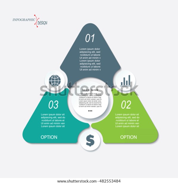 Business Concept Design Triangle 3 Segments Stock Vector (Royalty Free ...