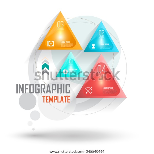 Business Concept Design Triangles Infographic Template Stock Vector ...