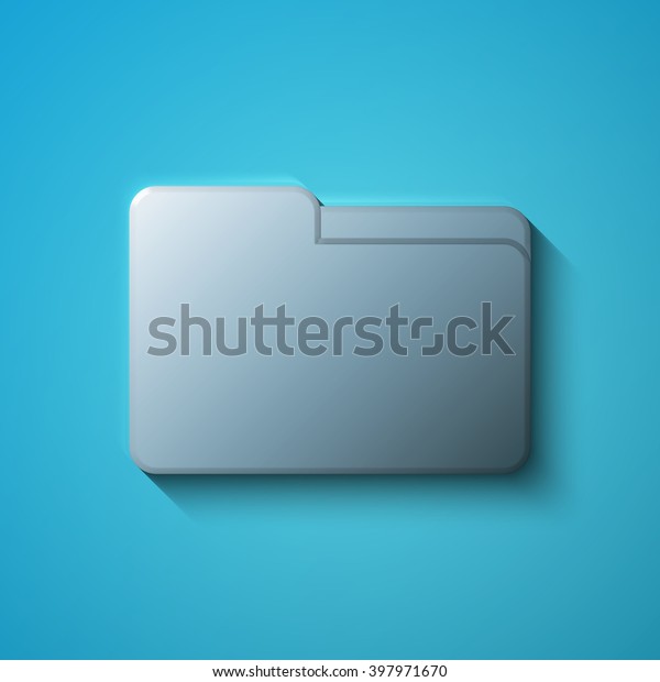 Business Concept Flat Metallic Folder Icon: เวกเตอร์สต็อก (ปลอดค่า ...