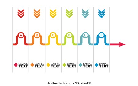 Business Concept Flow Chart Arrows Copy Stock Vector (Royalty Free ...