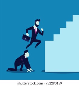 Cartoon Business Professional Trying Sabotage Coworker Stock Vector ...