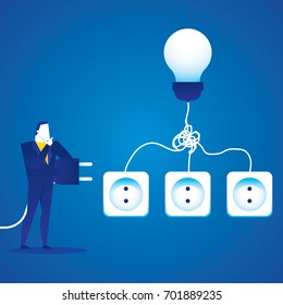Business Concept Illustration Solution Option Stock Vector (Royalty ...