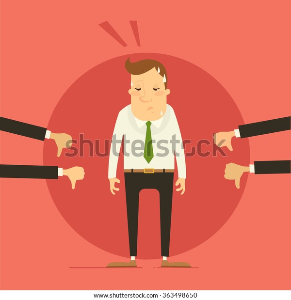 Business Concept Man Getting Bad Evaluation Stock Vector (Royalty Free ...