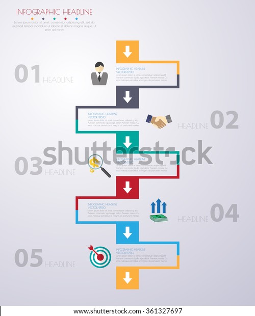 Business Concept Timeline Infograph Template Realistic Stock Vector ...